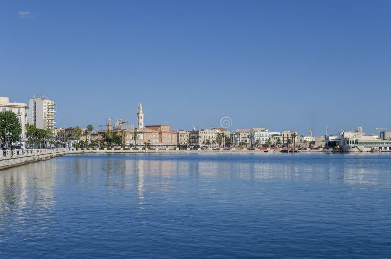 Bari Sea and City View, Apulia, Italy Stock Image - Image of italy ...
