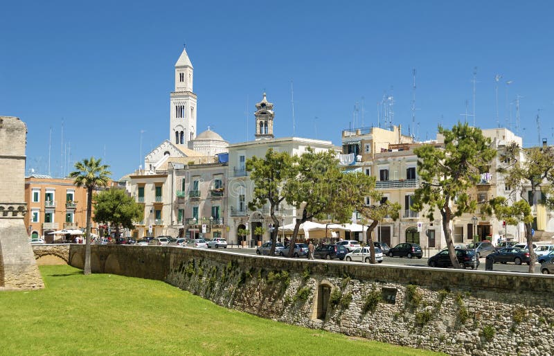 Bari. View of the old town stock image. Image of view - 48378883