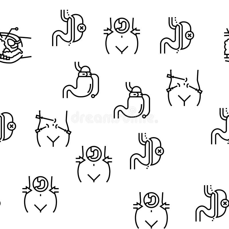 Bariatric Surgery Vector Seamless Pattern Stock Vector - Illustration ...