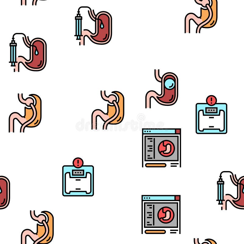 Bariatric Surgery Vector Seamless Pattern Stock Illustration ...