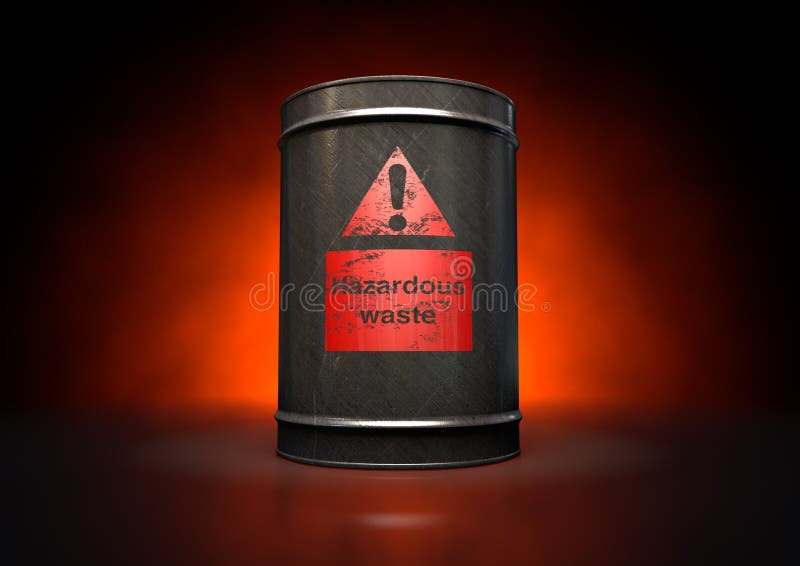Baril De Rouge De Hazardouz Image stock - Image du ordures, métal: 34103395