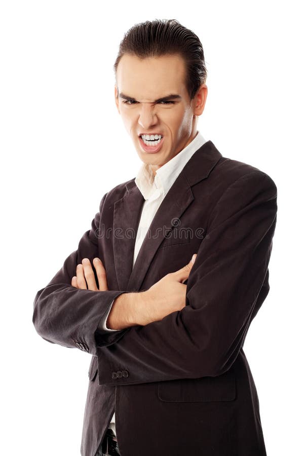 Angry Businessman Baring Teeth Stock Photos - Free & Royalty-Free Stock ...