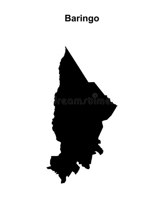 Baringo outline map stock vector. Illustration of boundary - 360470010