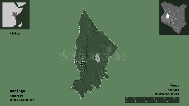 Baringo, County of Kenya,. Previews. Administrative Stock Illustration ...