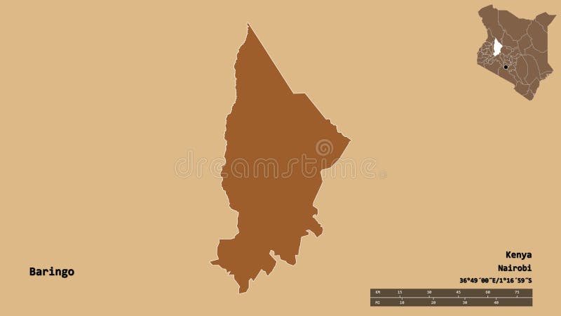 Baringo, County of Kenya, Zoomed. Pattern Stock Illustration ...