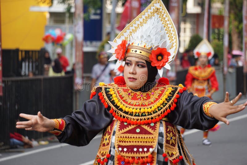 Baris Dadap Dance from Bali at BEN Carnival Editorial Image - Image of ...