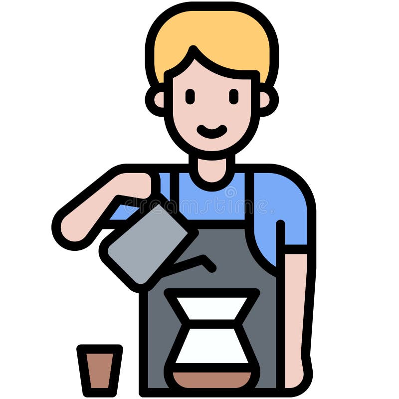 Barista Boy Icon, Coffee Shop Related Vector Stock Vector ...