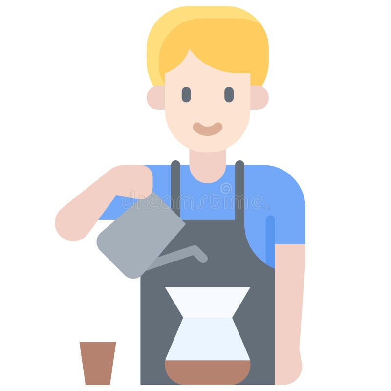 Barista Boy Icon, Coffee Shop Related Vector Stock Vector ...