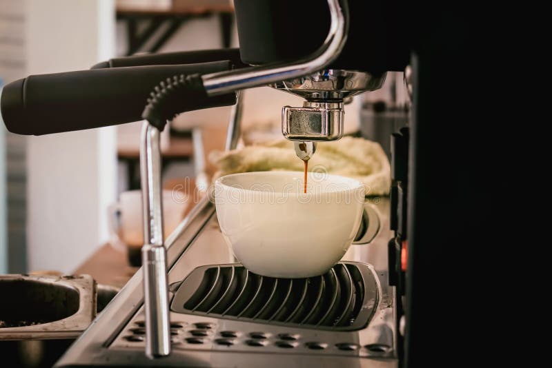 Barista Cafe Making Coffee Preparation Service Concept Stock Image ...