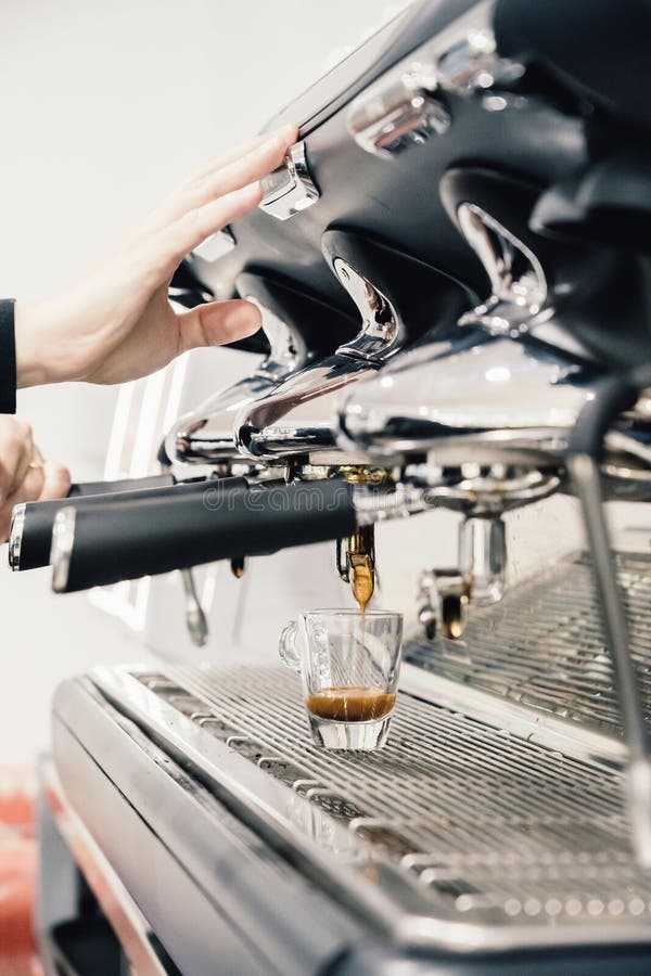 Barista Cafe Making Coffee Preparation Service Concept Stock Photo ...