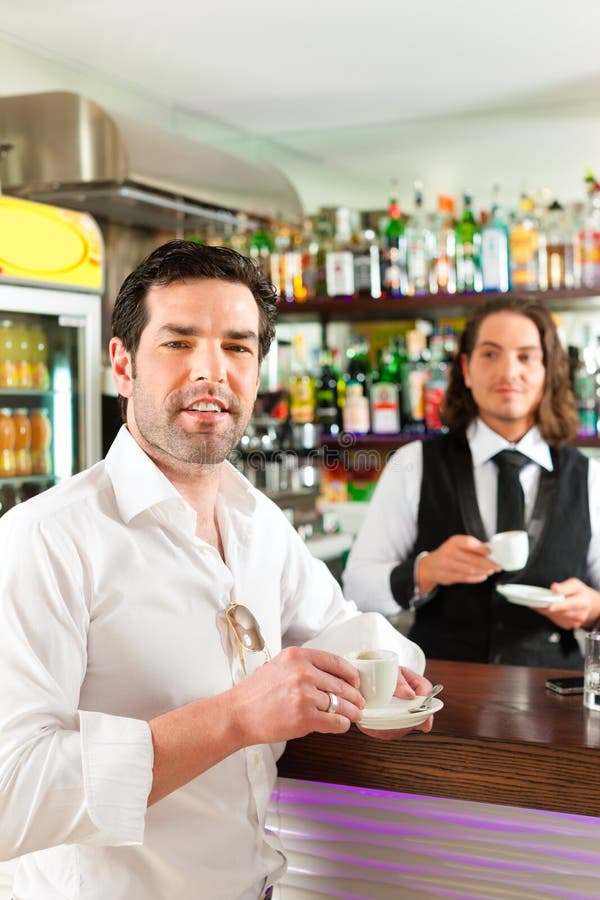 Barista Making Cappuccino in His Coffeeshop Stock Image - Image of mill ...