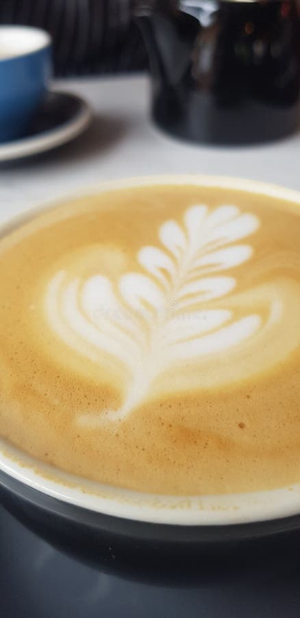 Barista coffee latte. stock photo. Image of coffee, food - 223436456