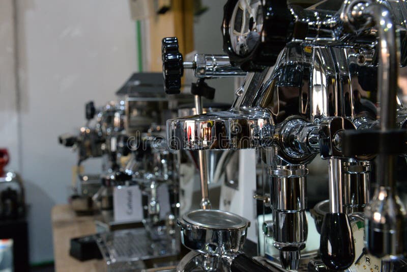 Barista Coffee Making Machine Stock Image - Image of coffee, maker ...