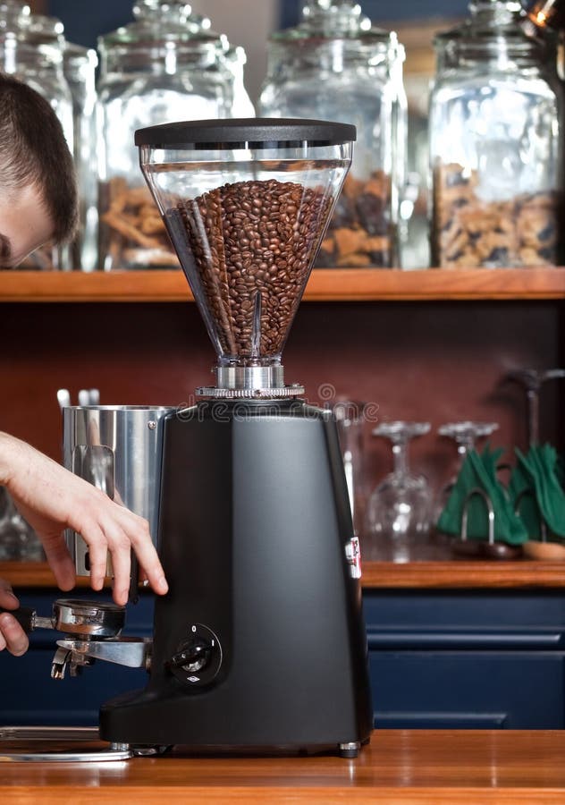 The Barista Make Coffee in Shop Stock Image - Image of espresso ...