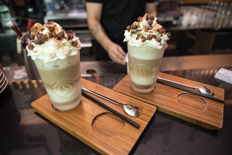 Beautiful coffee ice cream stock image. Image of caucasian - 189701945