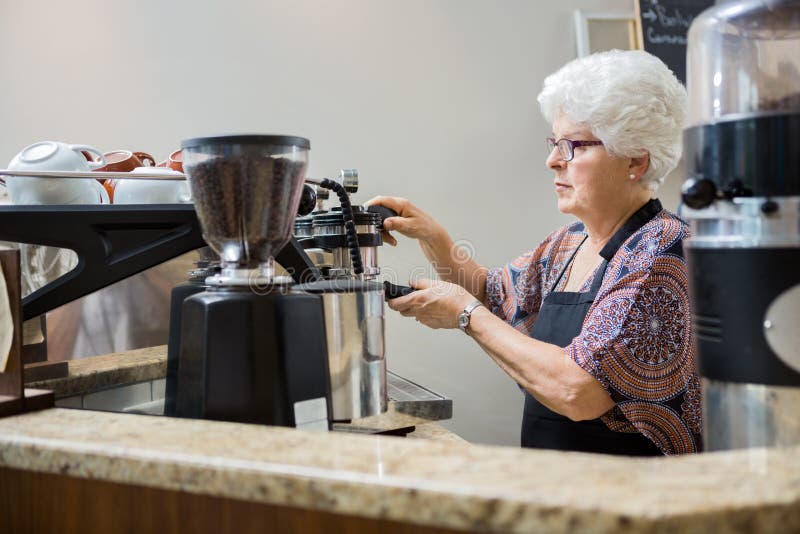 Barista Making Coffee in Cafe Stock Image - Image of drink, girl: 36710445