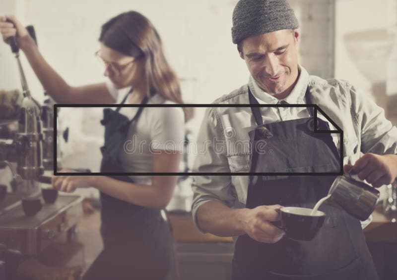Barista Making Coffee Service Concept Stock Image - Image of together ...