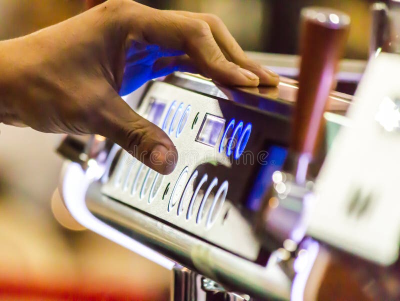 Barista Setup System Espresso Machine at Cafe Stock Photo - Image of ...
