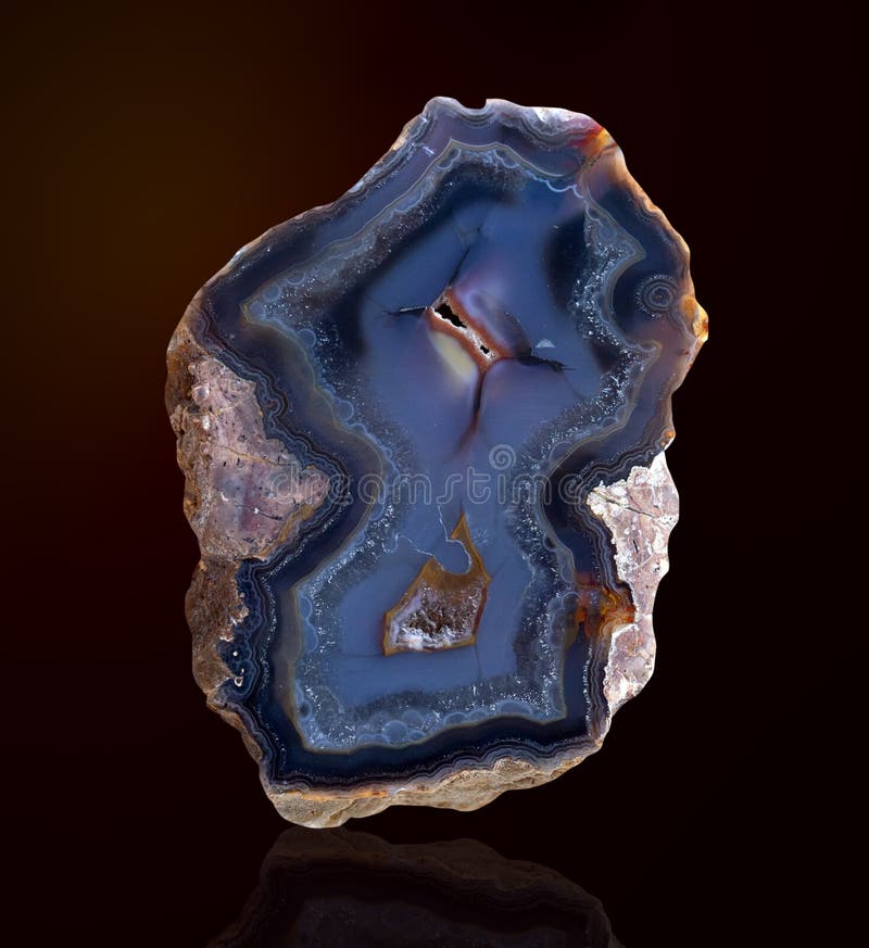 Agate Mineral Specimen Stone Rock Geology Gem Crystal Stock Photo ...