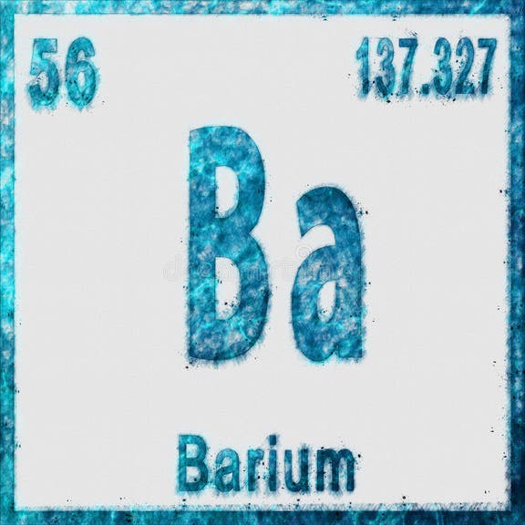 Barium Chemical Element Blue on White Stock Illustration - Illustration ...