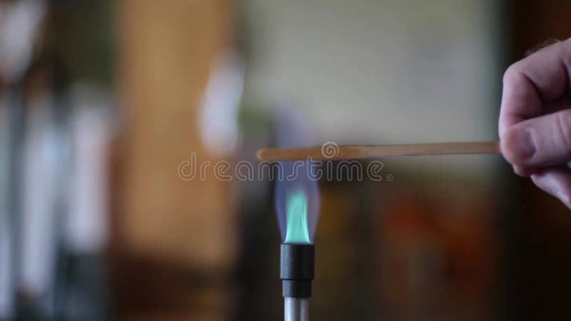 Barium solution burning stock footage. Video of elements - 238073810