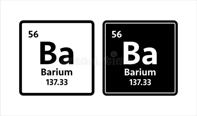 Barium Symbol. Chemical Element of the Periodic Table. Vector Stock ...