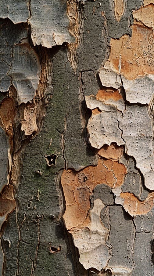 Bark Beauty Background of Plane Tree Bark Texture, Natural and ...