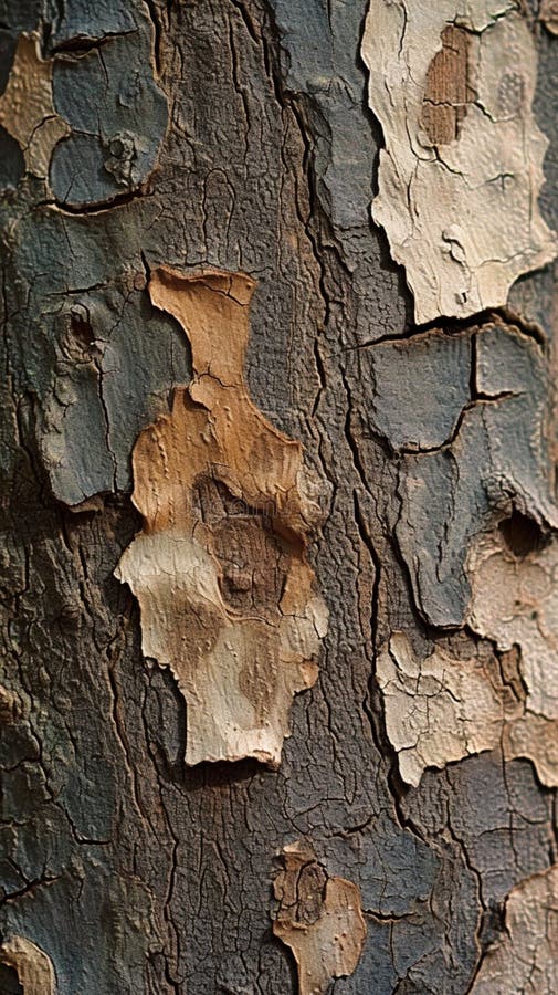 Bark Beauty Background of Plane Tree Bark Texture, Natural and ...