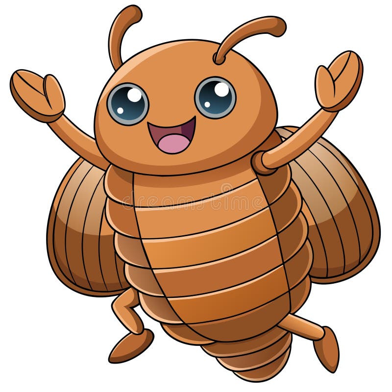 Bark Beetle Bug Dancing Vector Kawaii Stock Vector - Illustration of ...
