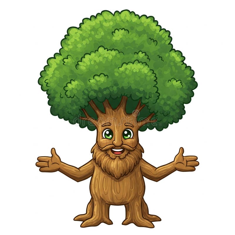 Bark Buddy: a Whimsical Tree Character Stock Illustration ...
