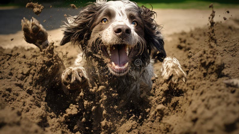 Bark dog dig stock illustration. Illustration of training - 307613938