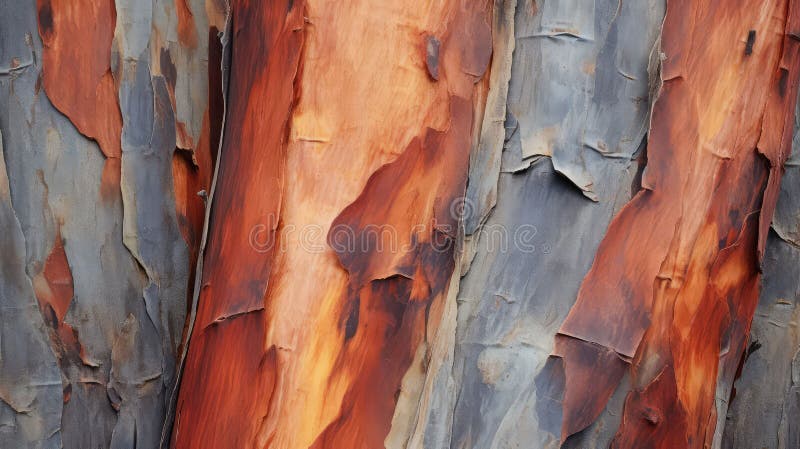 Bark Eucalyptus Trees Isolated Stock Illustration - Illustration of ...