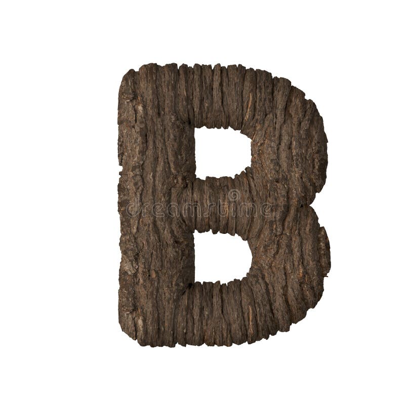 Bark letter B - stock illustration. Illustration of outdoor - 172900247