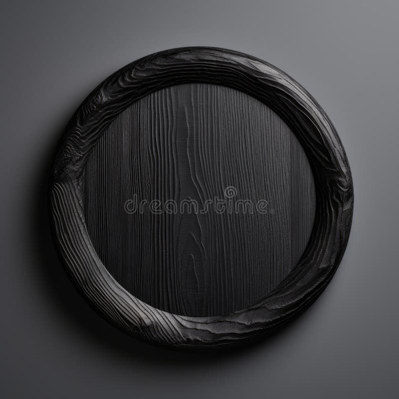 Bark Minimalistic Round Picture Frame. Stock Illustration ...