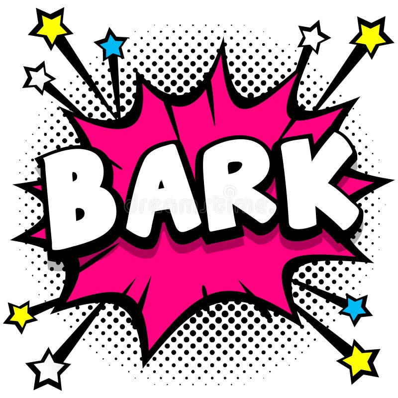 Bark Pop Art Comic Speech Bubbles Book Sound Effects Stock Vector ...