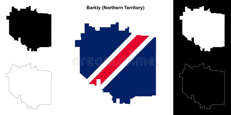 Barkly outline map stock vector. Illustration of cartography - 334794296