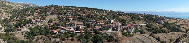 Barla stock image. Image of building, turkey, road, mountain - 47794259