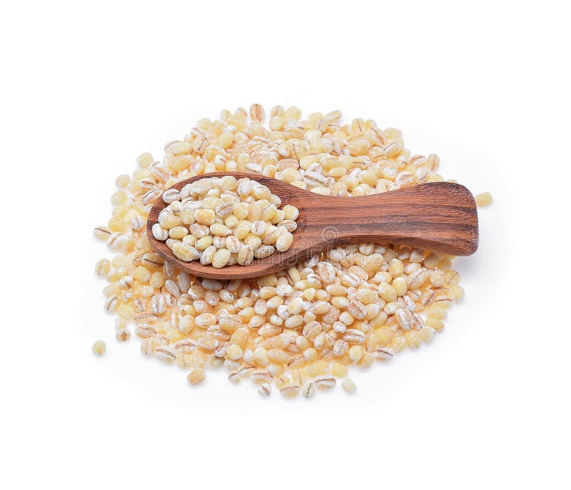Barley Grains Isolated on White Background Stock Photo - Image of ...