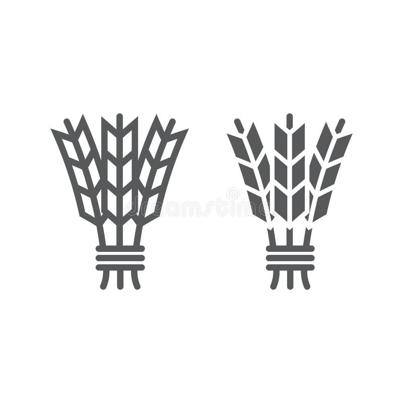 Barley Line Icon, Harvest and Rye, Wheat Sign, Vector Graphics, a ...