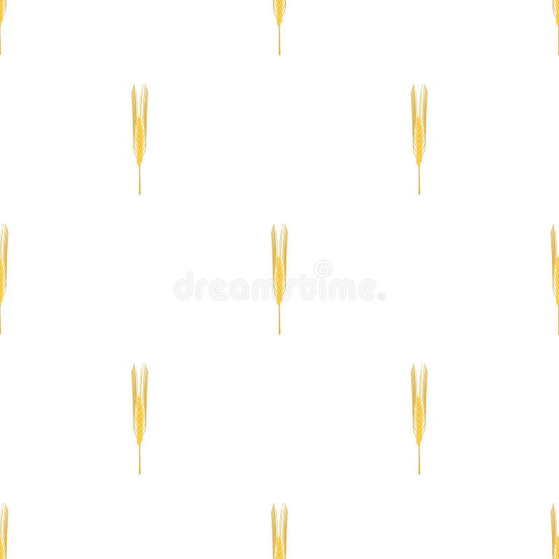 Barley Pattern Seamless Vector Stock Vector - Illustration of grain ...