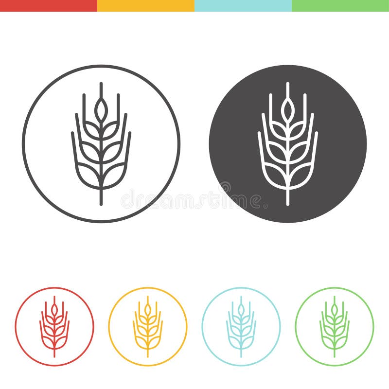 Barley vector icons stock illustration. Illustration of natural - 107807419