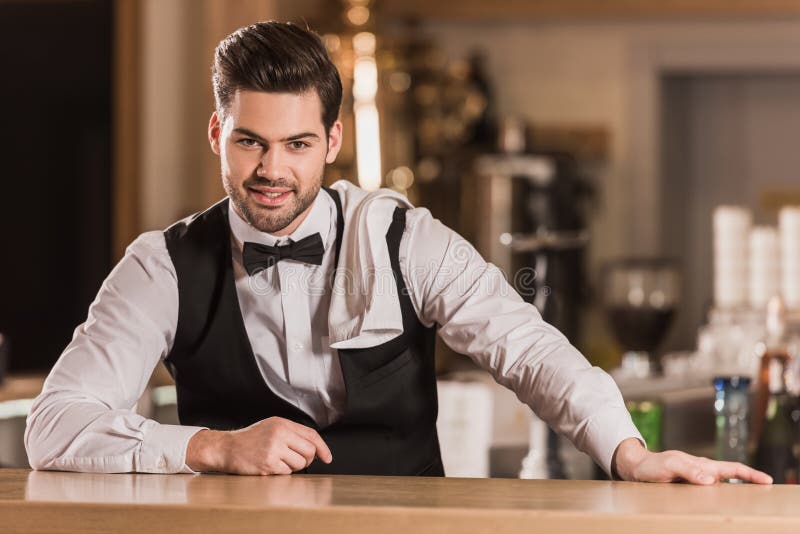 Barman photo stock. Image du occupation, professionnel - 104983992