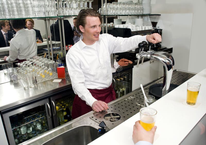 The Barman stock photo. Image of buffet, single, barman - 13156372