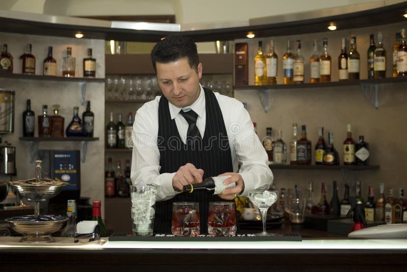 Barman stock photo. Image of employee, equipment, caucasian - 18590200