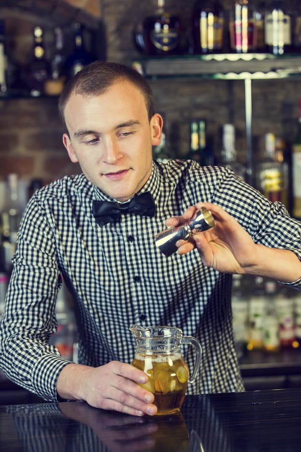 Barman photo stock. Image du masculin, indoors, occasionnel - 45023326