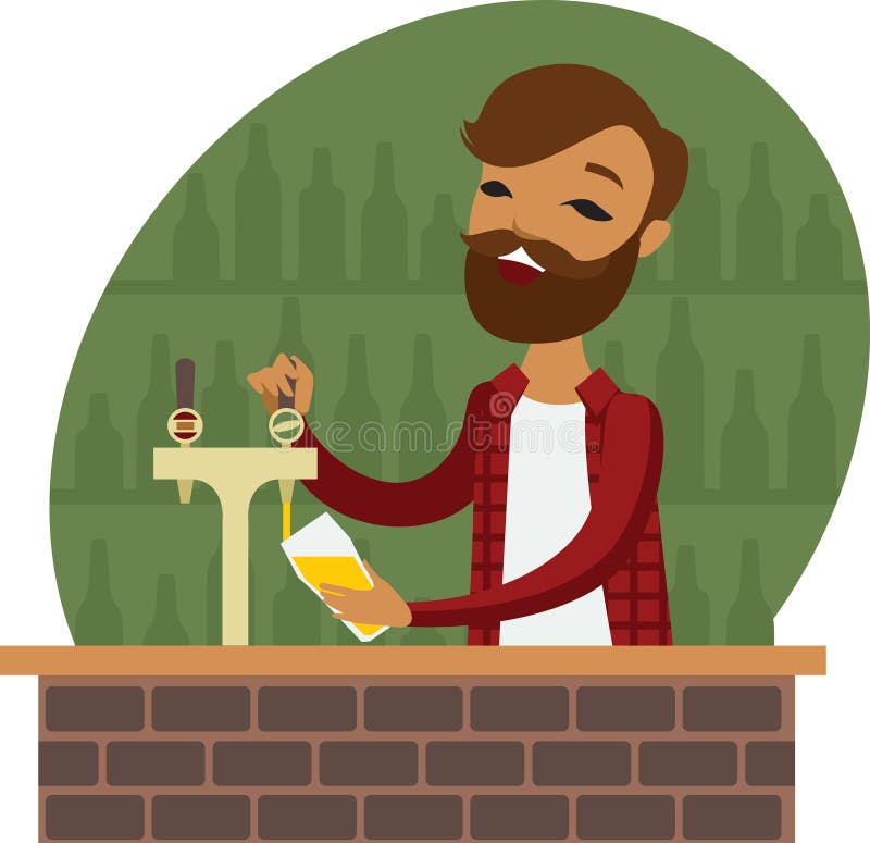 Barman Stock Illustrations, Vecteurs, & Clipart – (11,934 Stock ...