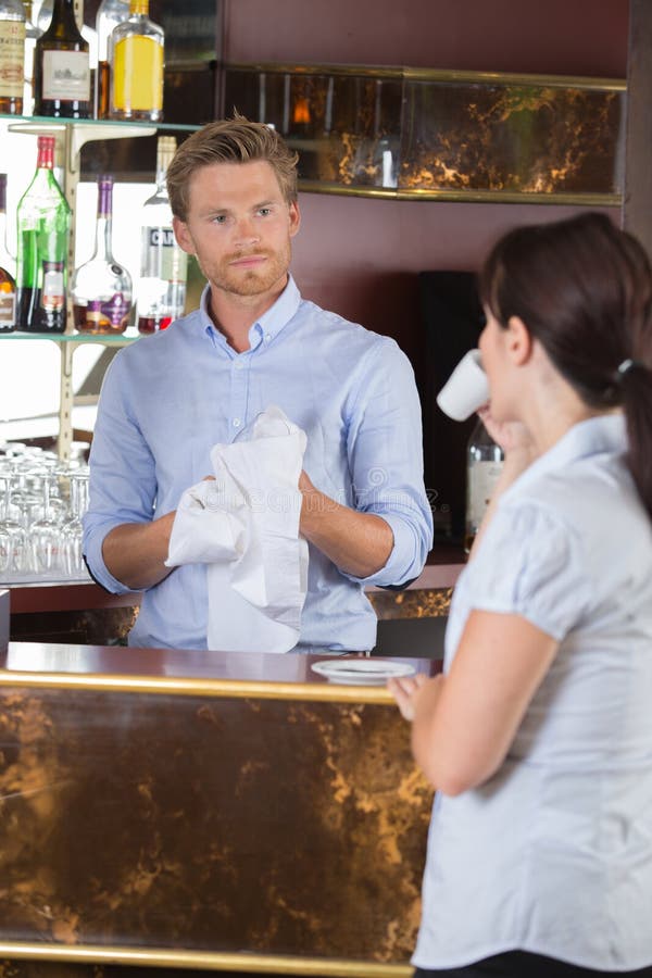 125 Bartender Talking Customer Bar Counter Stock Photos - Free ...
