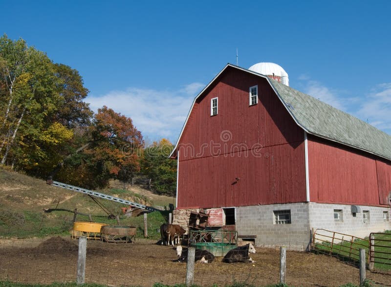 Red Barn, Vermont stock image. Image of farming, rural - 21640805