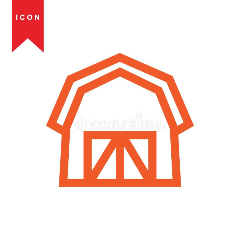 Barn Agriculture Icon stock vector. Illustration of bottom - 146392114