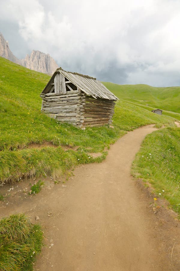 Barn in the ALps stock photo. Image of cultivate, hills - 70363460